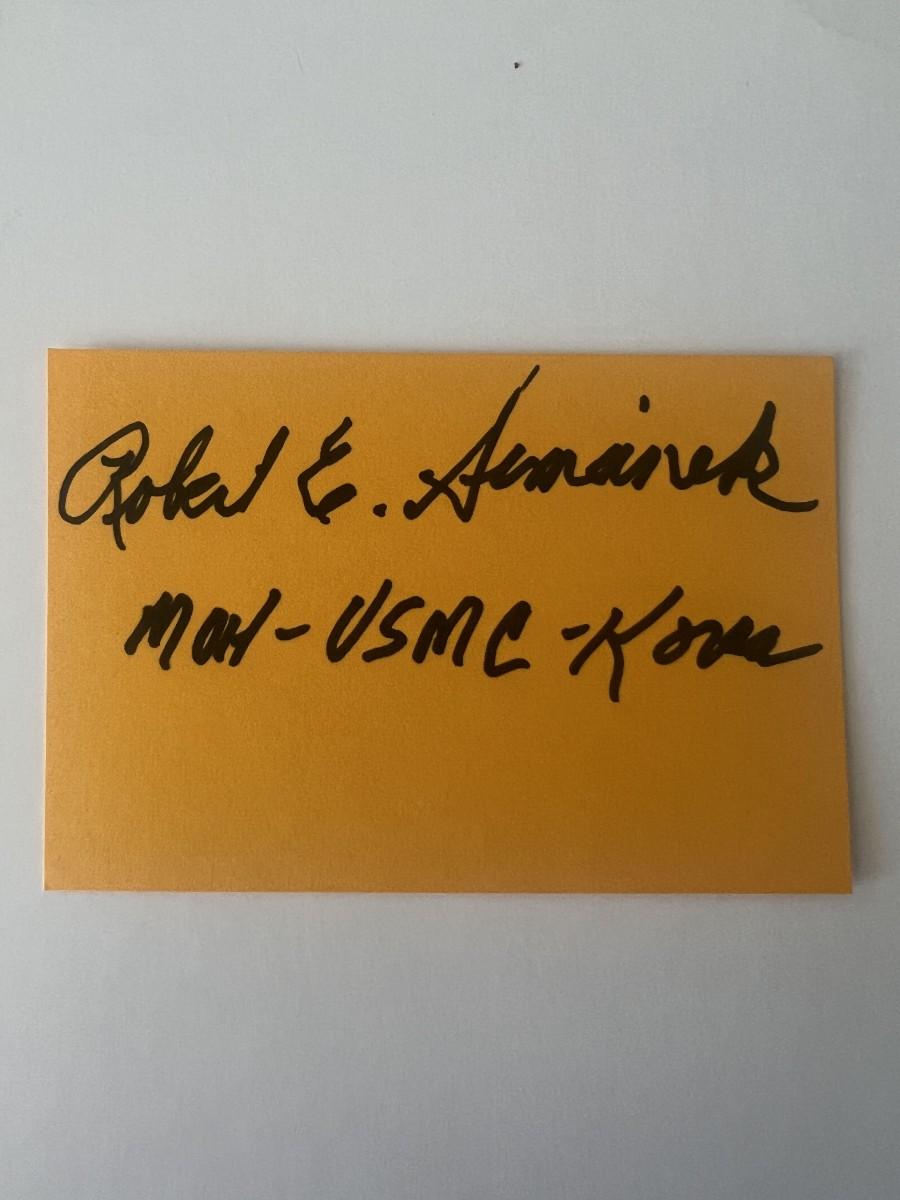 USMC Robert E. Simanek original signature | EstateSales.org