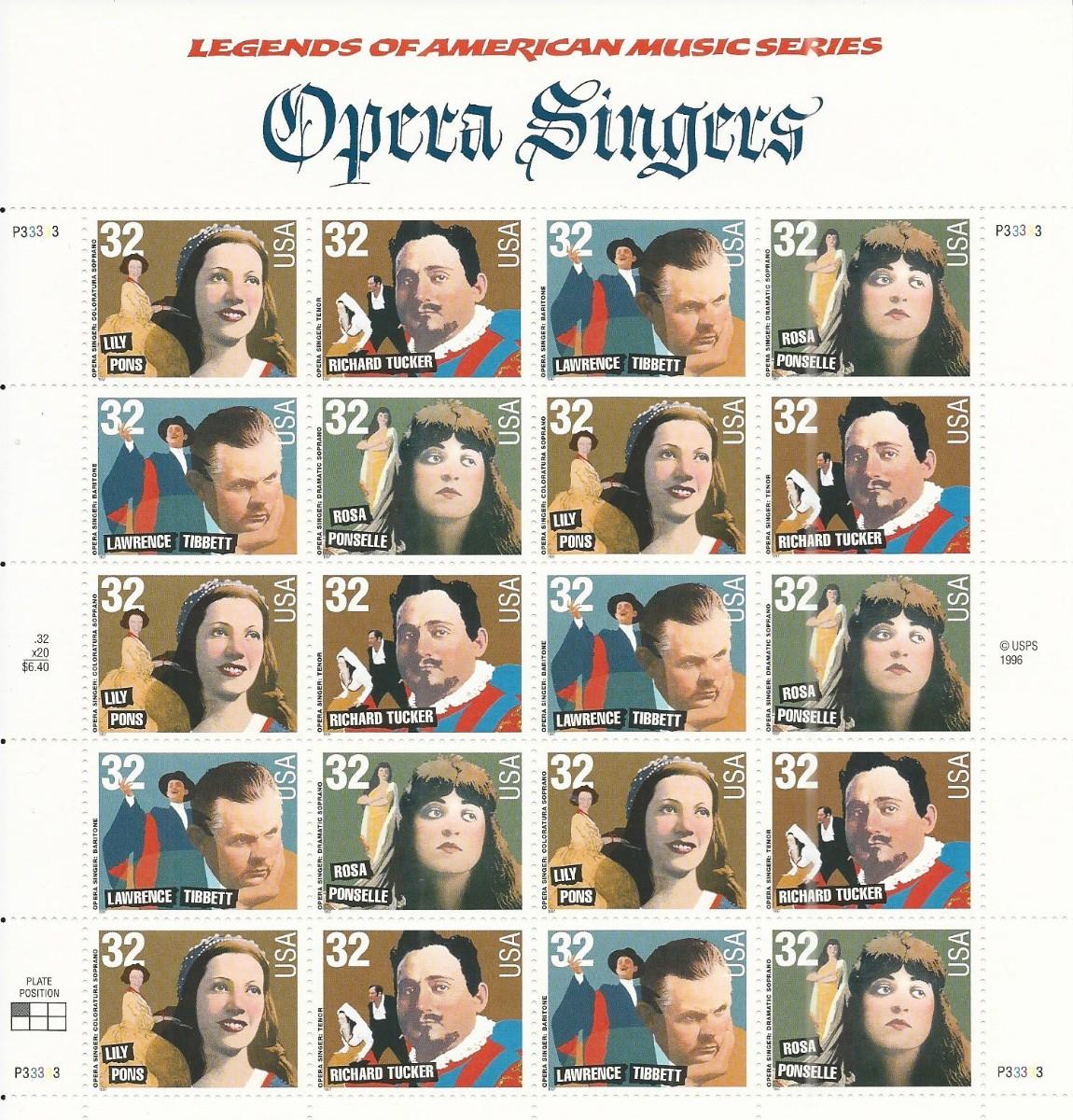 Opera Singers Stamps | EstateSales.org