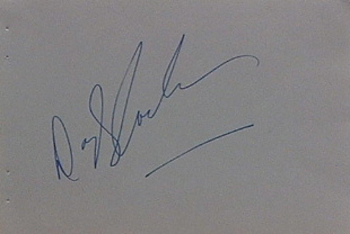 Bonanza Dan Blocker signature slip | EstateSales.org