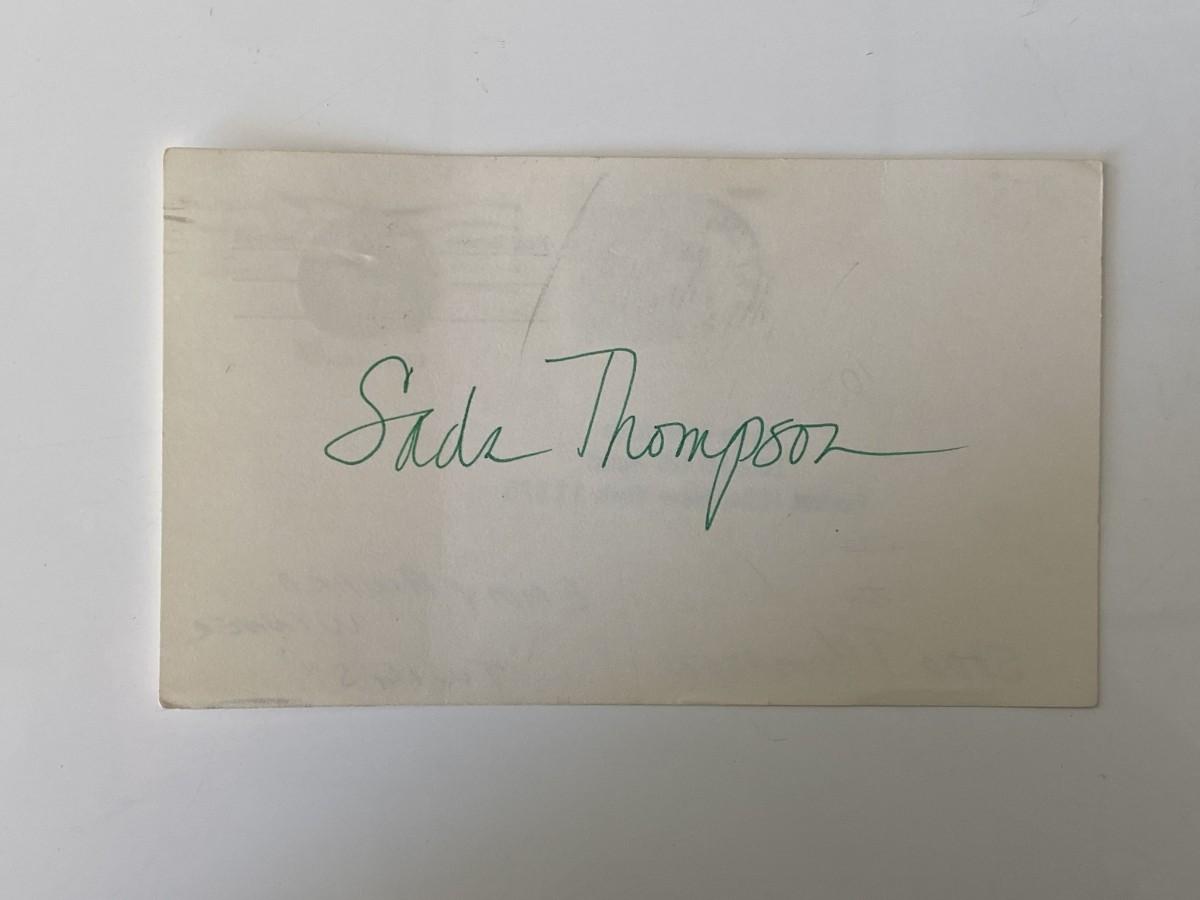 Sada Thompson original signature | EstateSales.org
