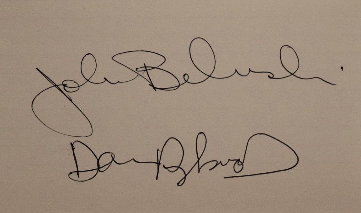 John Belushi and Dan Aykroyd signature slip | EstateSales.org