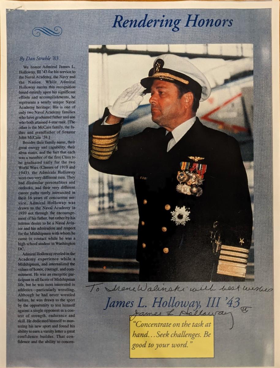 Admiral James L. Holloway III Signed Photo | EstateSales.org