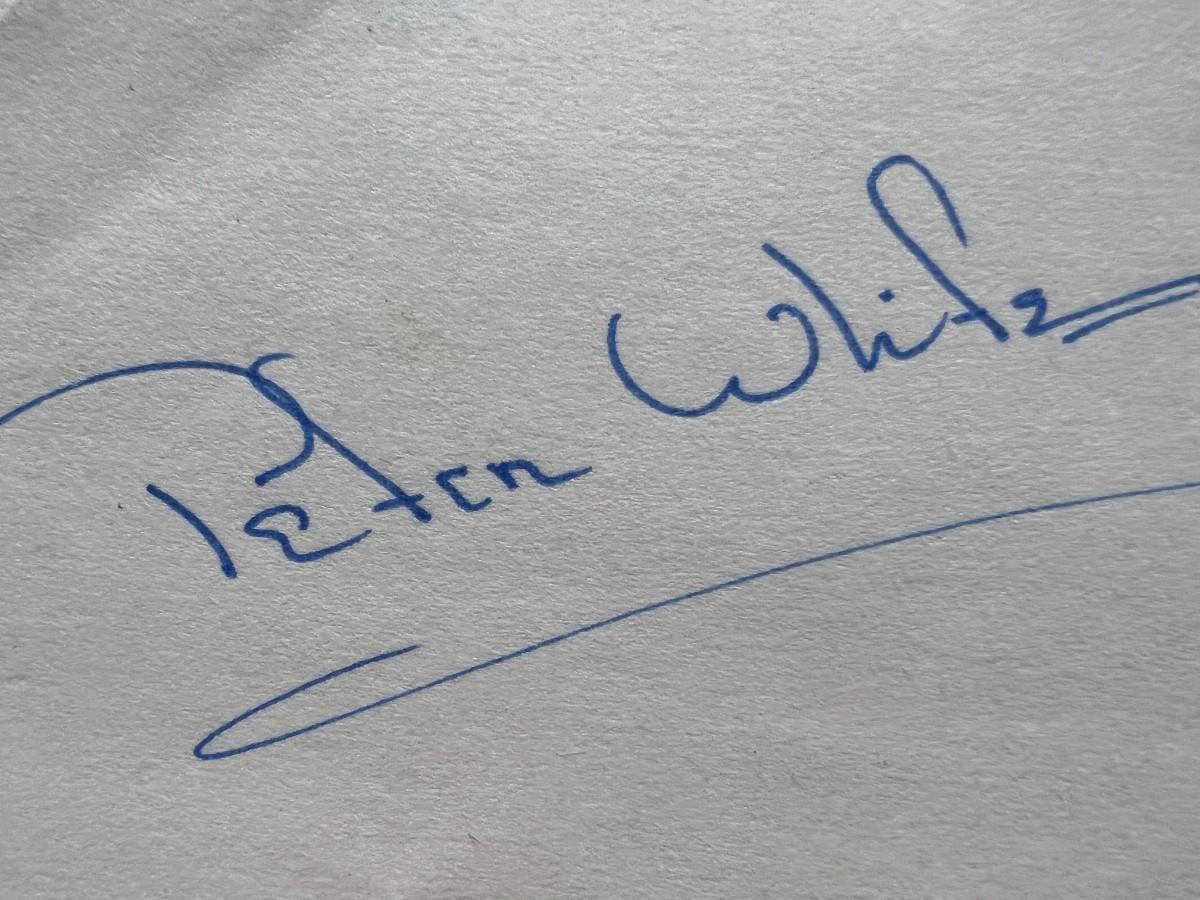 Peter White original signature | EstateSales.org