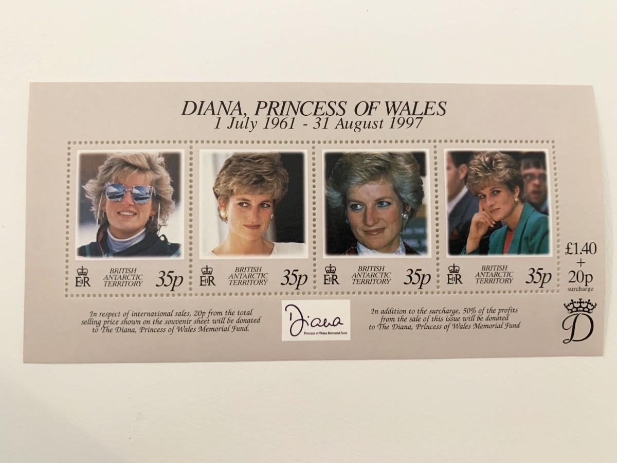 British Antarctic Territory Diana Princess of Wales commemorative stamp ...