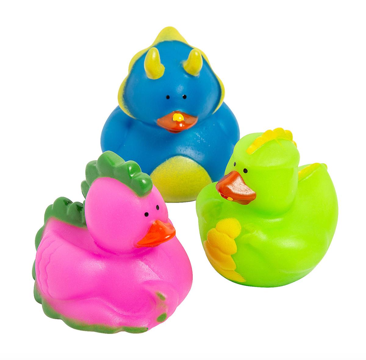 12-Pack Dinosaur Rubber Ducks Duckies, Birthday Parties, School ...