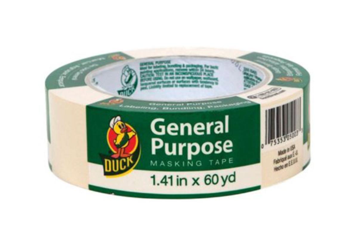 Duck 1.41 in. W x 60 yd. L General Purpose Masking Tape Regular ...