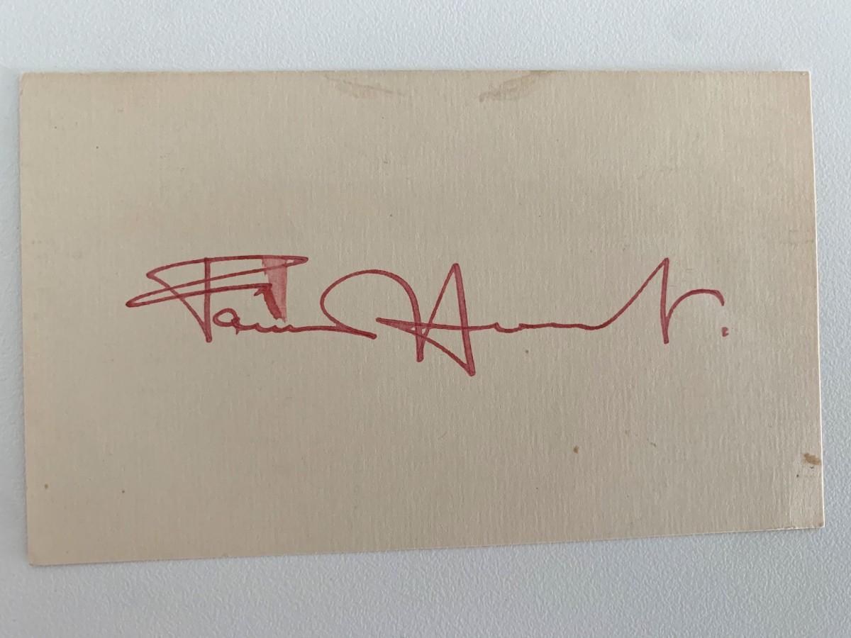 Paul Hunt Jr original signature | EstateSales.org