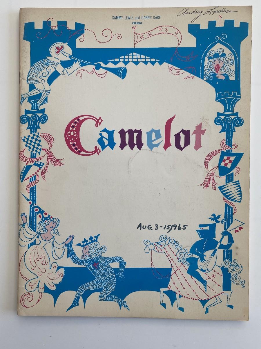Howard Keel, Ron Husmann, and Linda Bennett signed Camelot program ...