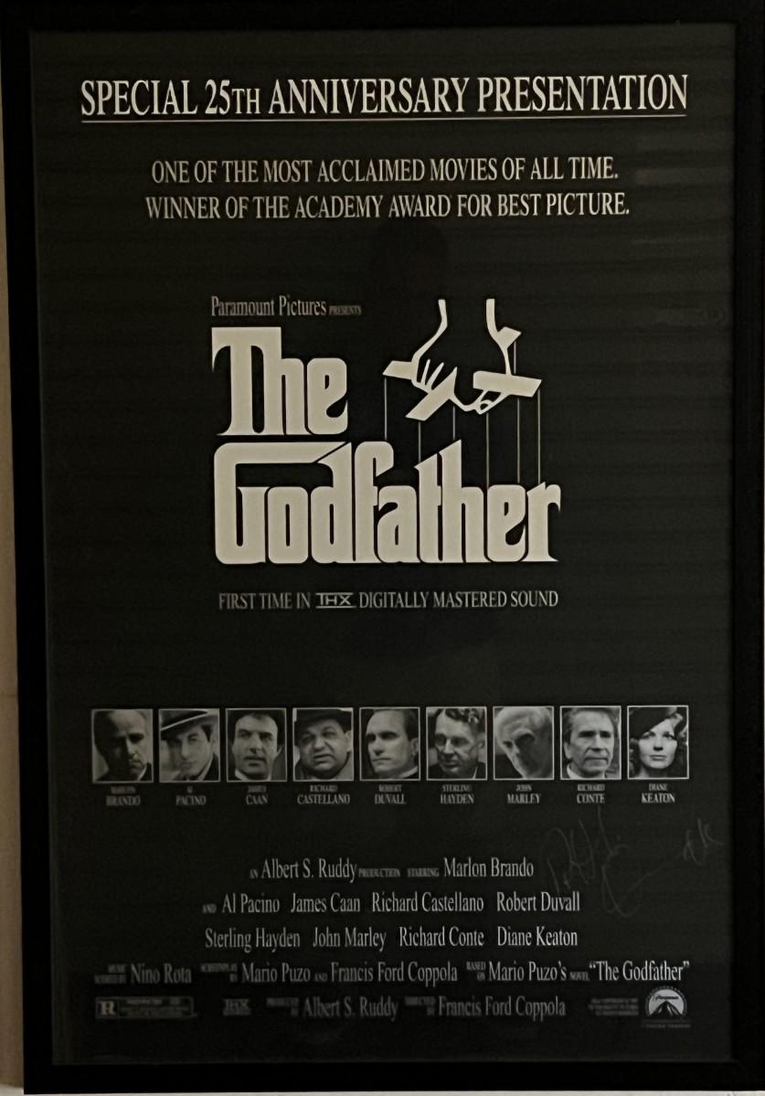 The Godfather 25th Anniversary cast signed poster | EstateSales.org