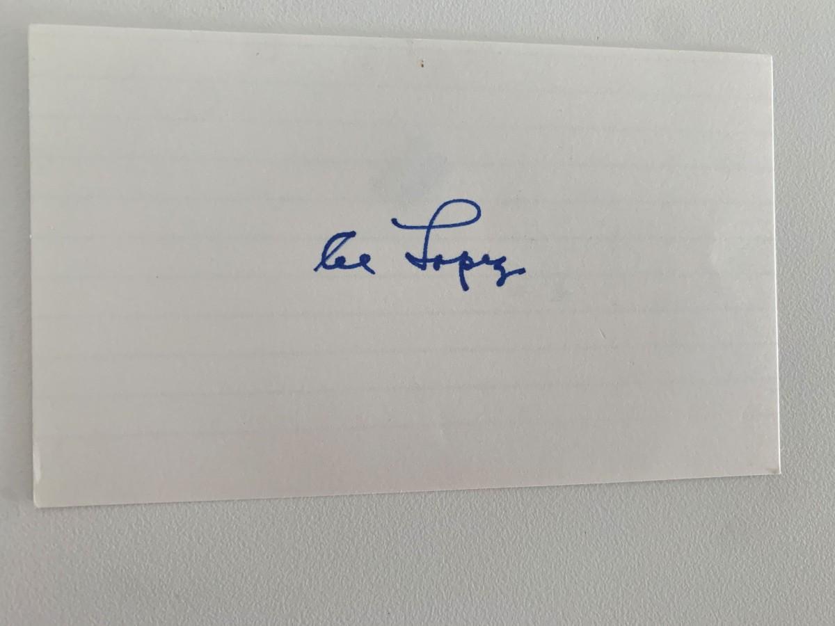 LPGA Golfer Lee Lopez original signature | EstateSales.org