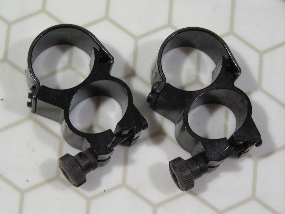 High mount see through (under) pair 22LR band strap style scope rings ...