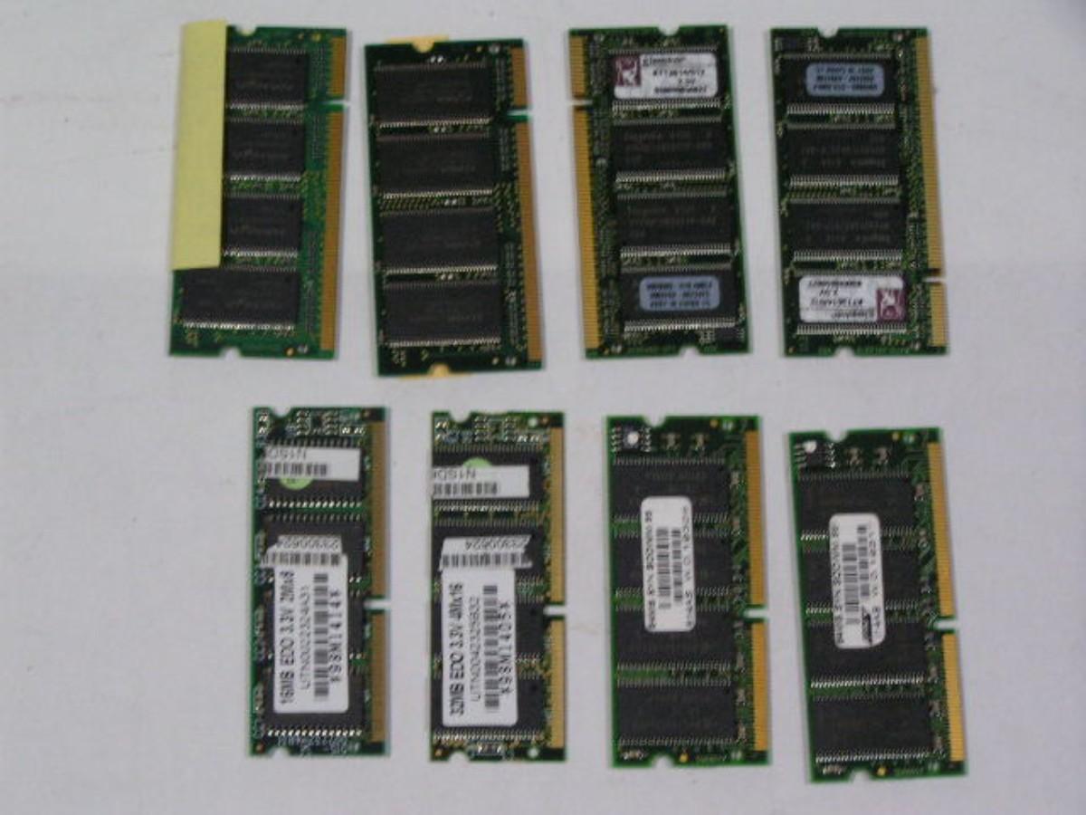 Assorted SoDIMM memory cards from not too ancient laptops. WYSIWYG ...