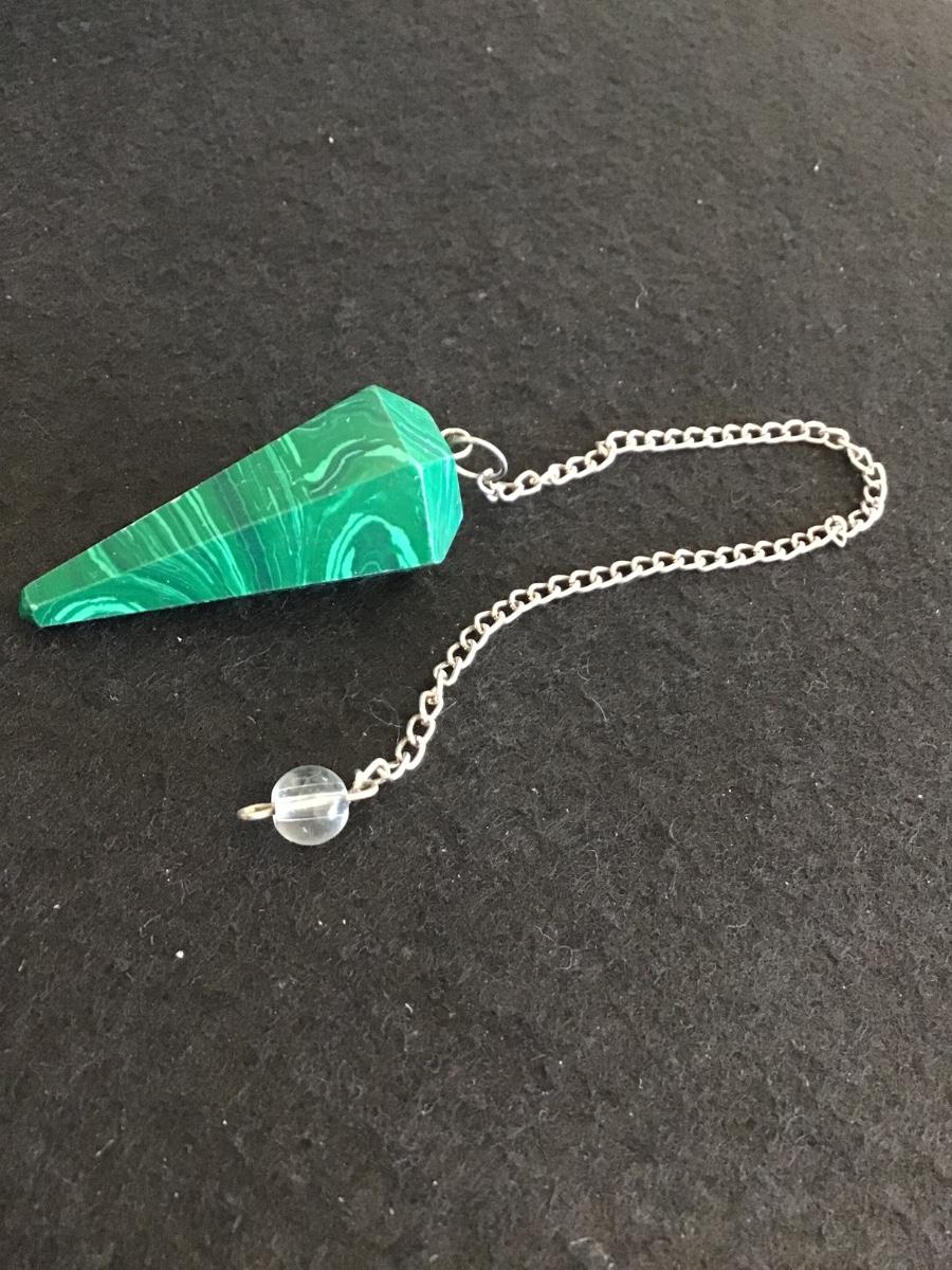 Stone Malachite Pendulum | EstateSales.org