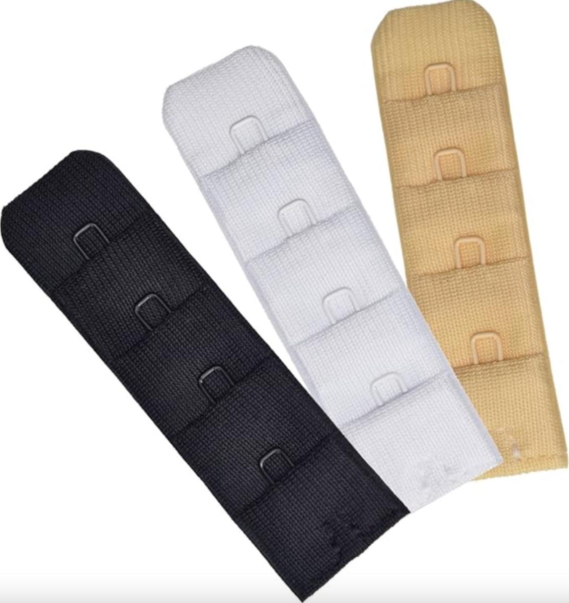 3-Pack Single-Hook Bra Extender Straps for Women, Soft Comfortable Bra ...