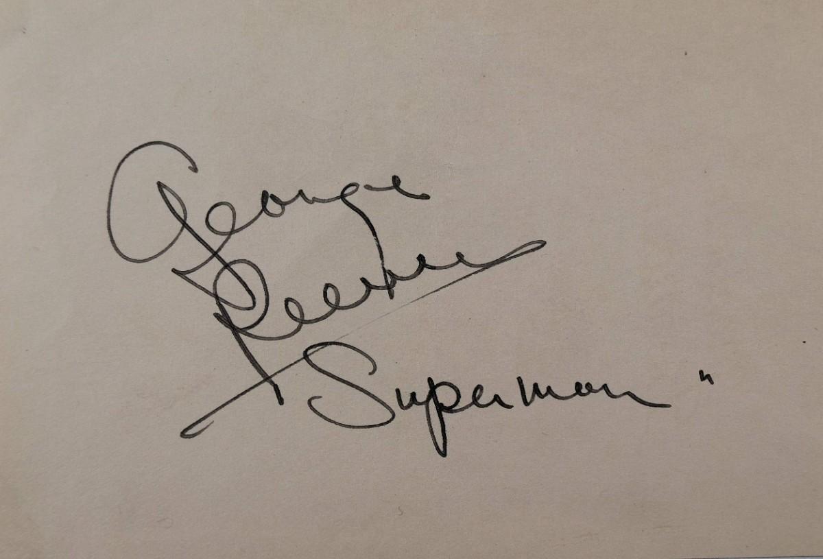Superman George Reeves signature slip | EstateSales.org