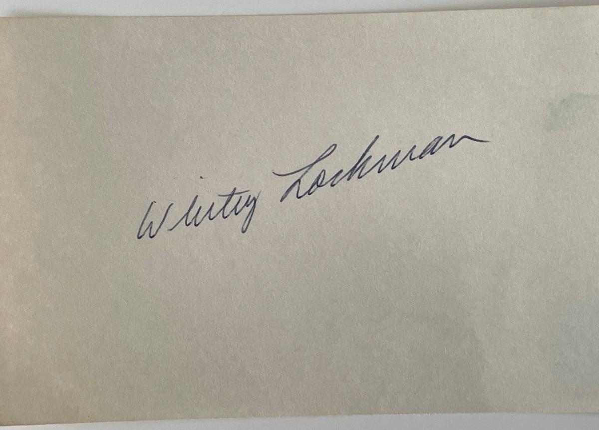 Whitey Lockman original signature | EstateSales.org