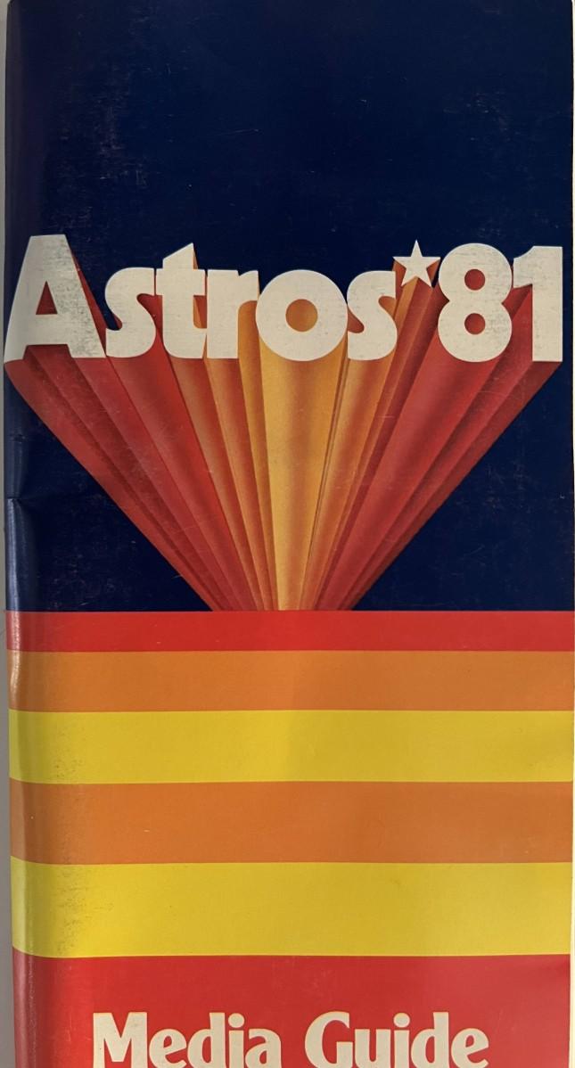 1981 Astros media guide. 4x9 inches | EstateSales.org