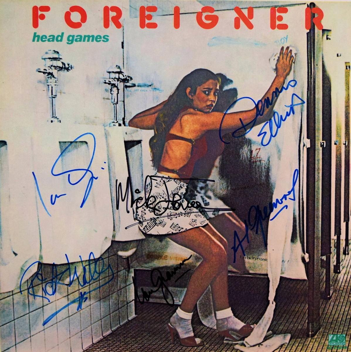 Foreigner Head Games signed album | EstateSales.org
