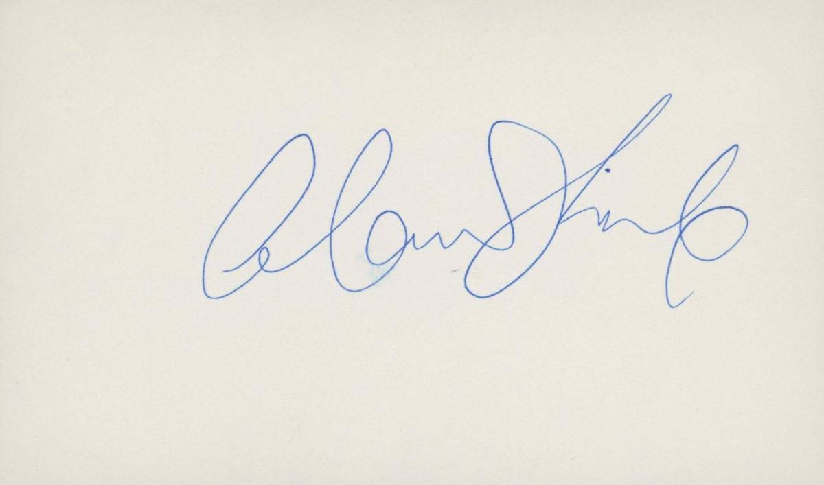 Alan Thicke signature cut | EstateSales.org