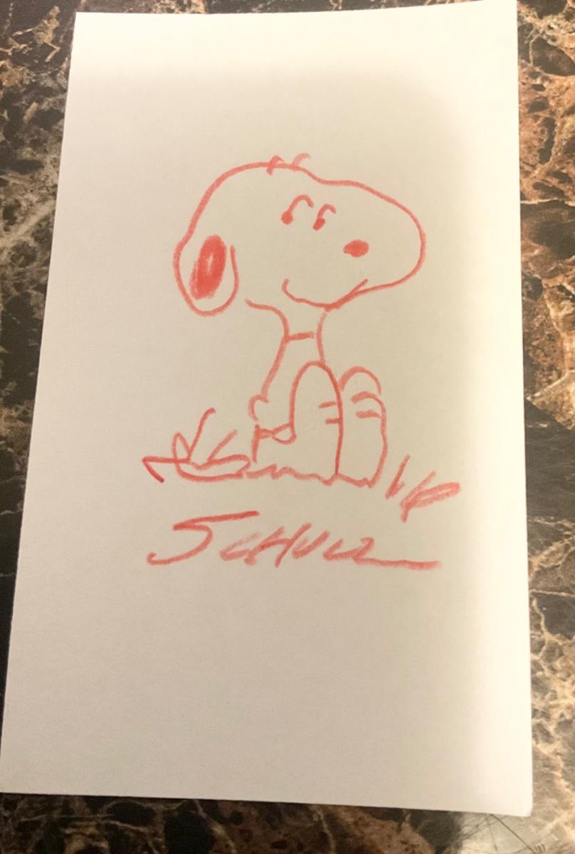 Snoopy Drawing —Signed Schulz | EstateSales.org