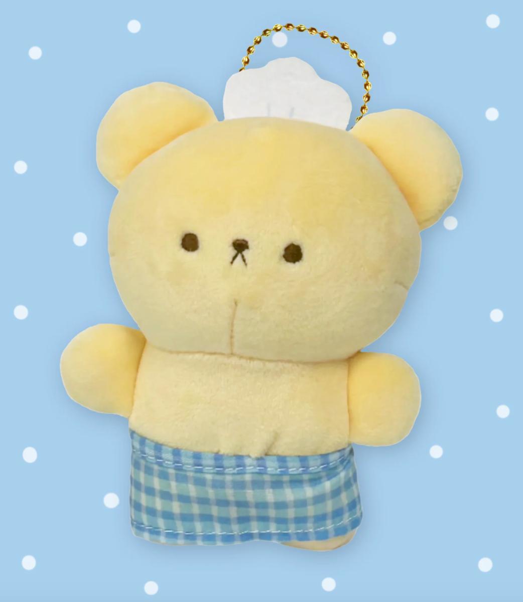 3.5" Kawaii Kuma Kuma Bread Loaf Bread Bear Plushie Keychain w/Ballchain Attachment ...