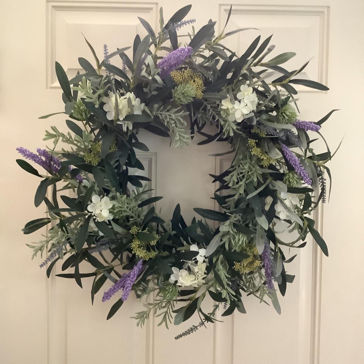 O694 Balsam Hill French Market Artificial Spring Wreath | EstateSales.org