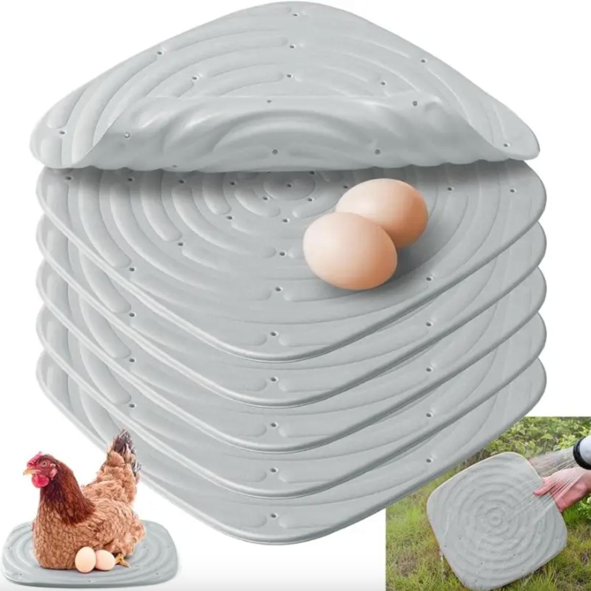 6-Pack Durable Washable Chicken Nesting Pads - Reusable Poultry Bedding ...