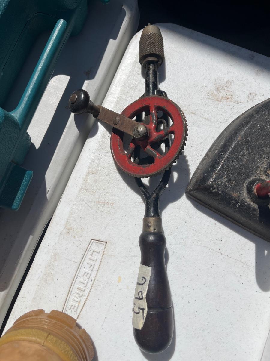 9” vintage hand drill | EstateSales.org