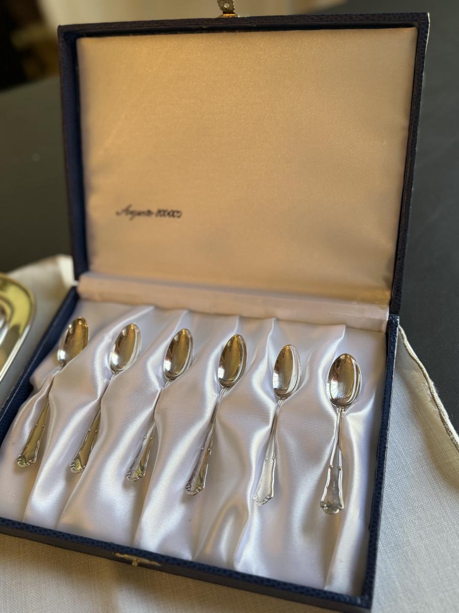 6 Italian continental silver 800 espresso spoons | EstateSales.org