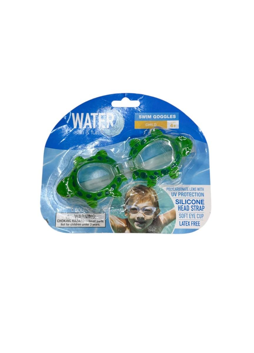 Turtle Motif Child 4+ Water Fun & Sun Watersport Swim Goggles UV ...