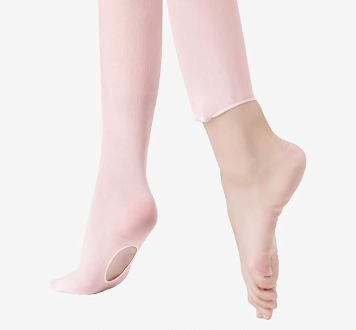Size XXS - 2-Pack Girls' Ballet Dance Convertible Tights Ultra Soft Pro ...