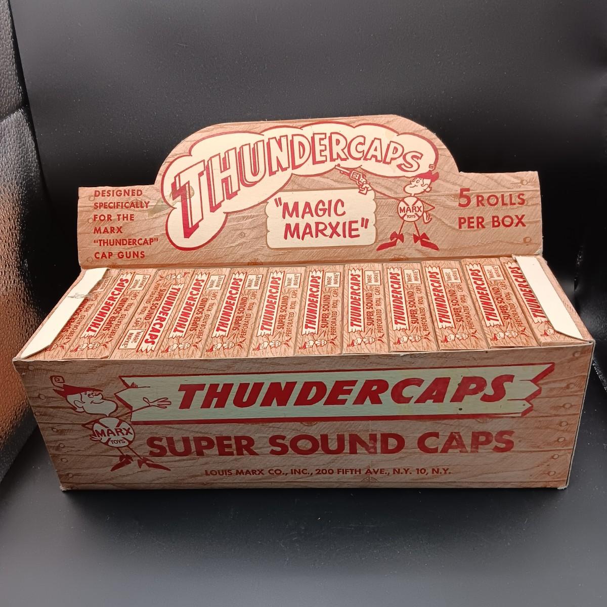 A CASE OF 48 BOXES OF "THUNDERCAPS" SUPER SOUND CAPS BY MARX ...