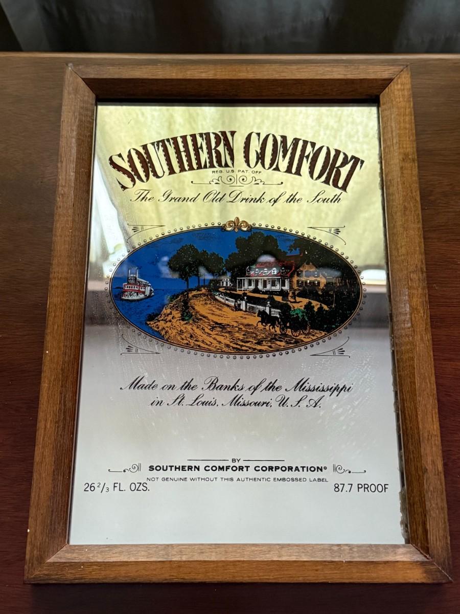 Southern Comfort Wood Framed Mirror | EstateSales.org