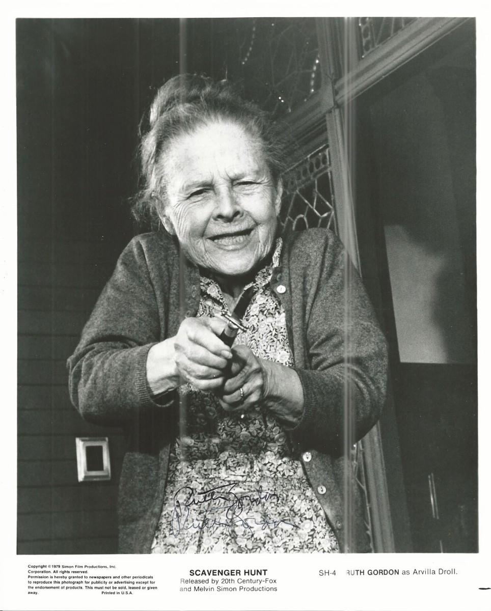 Scavenger Hunt Ruth Gordon signed photo | EstateSales.org