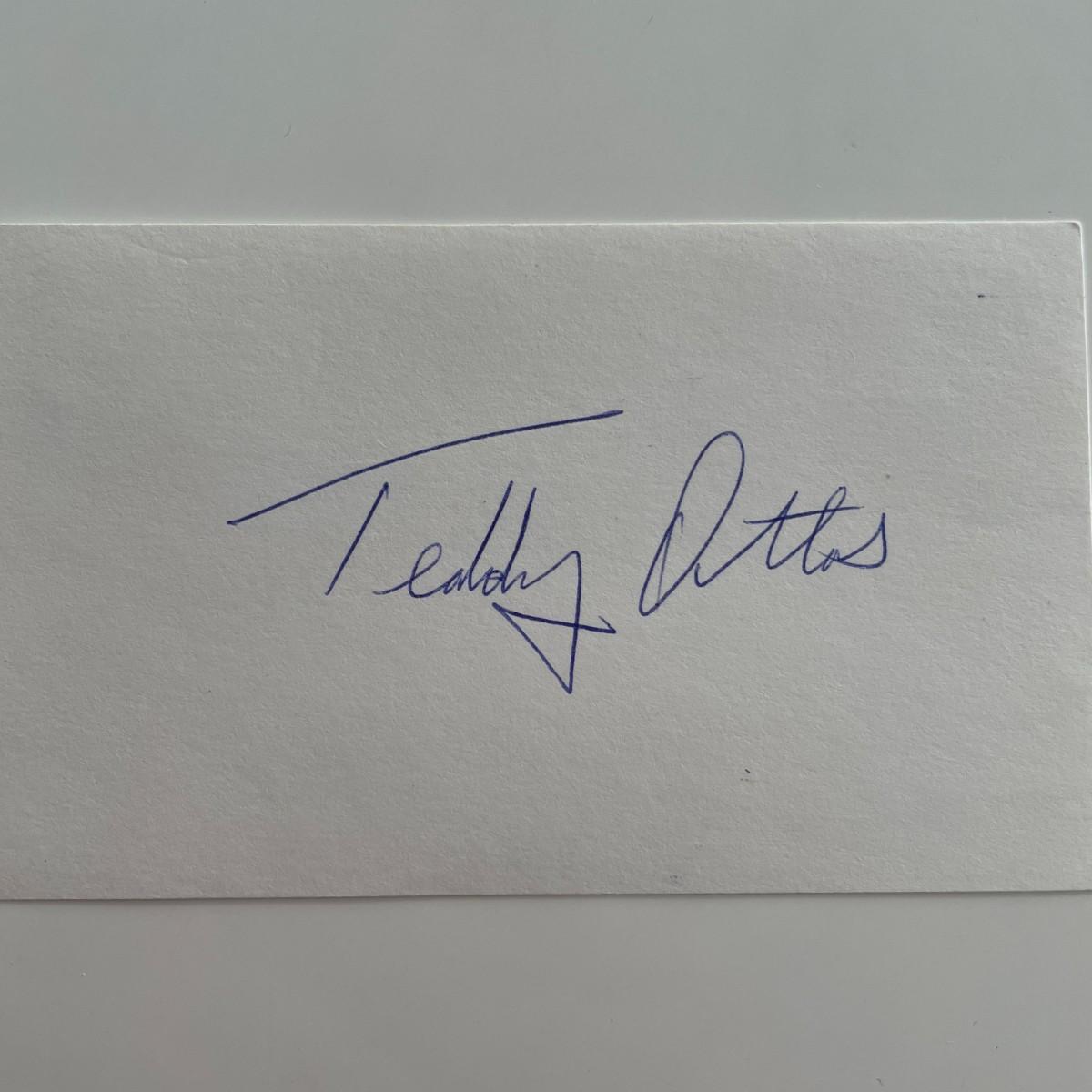 Teddy Atlas signature cut | EstateSales.org