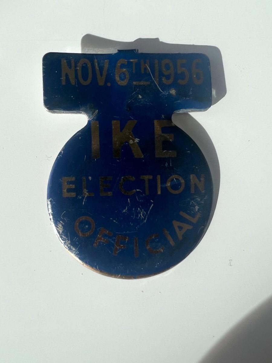 1956 Ike Election Official Lapel Pin | EstateSales.org