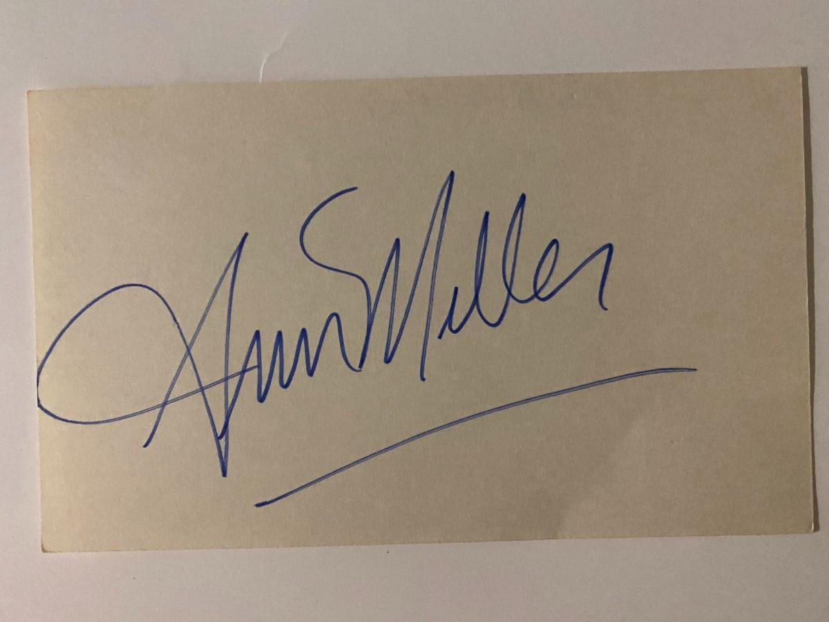 Ann Miller signature cut | EstateSales.org