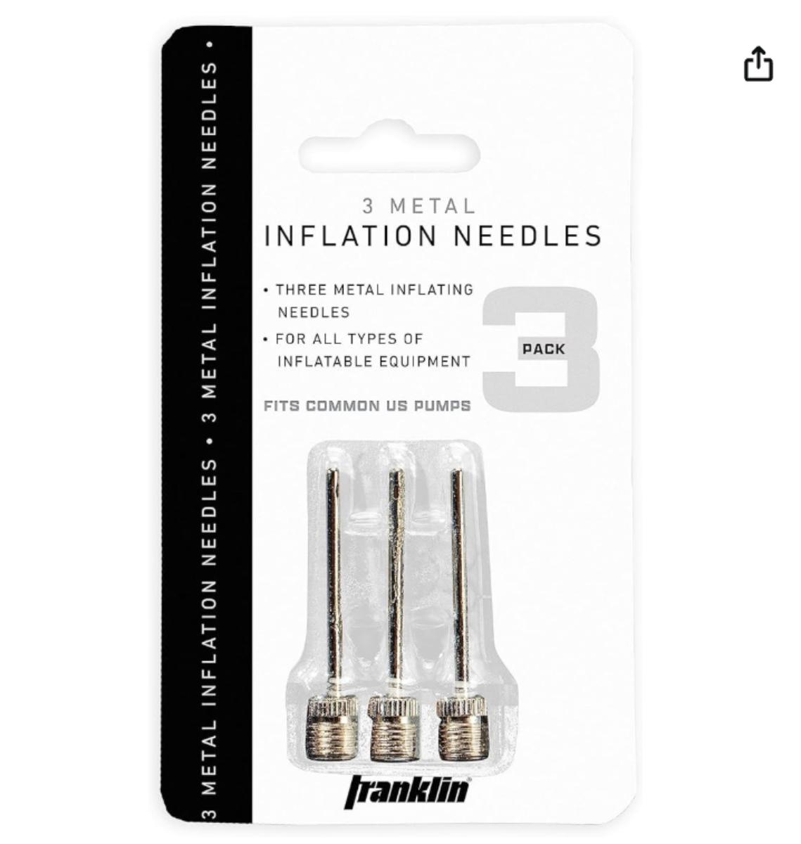 Franklin Sports 3 Pack of Inflation Needles silver | EstateSales.org