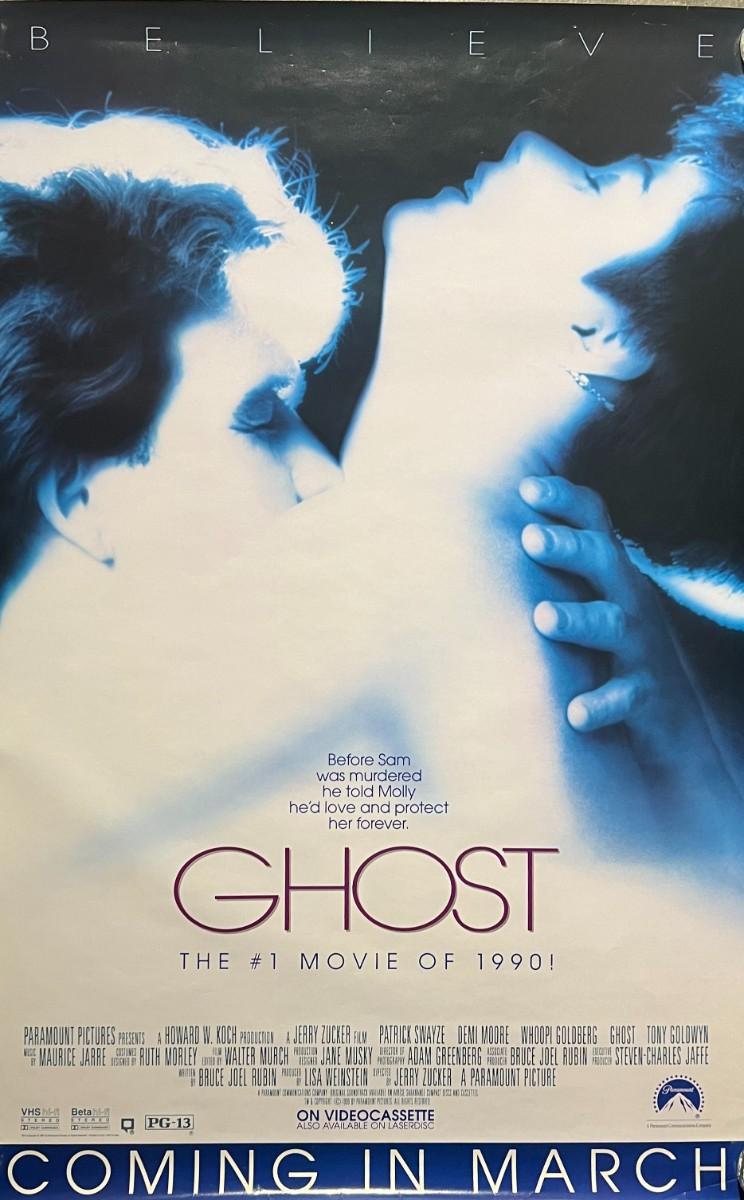 Ghost 1990 original teaser movie poster | EstateSales.org