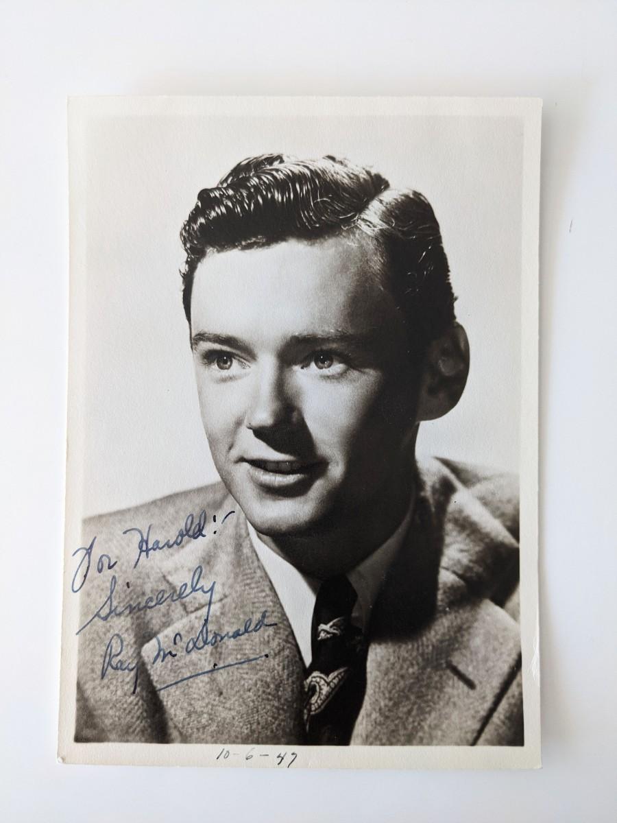 Ray McDonald signed photo | EstateSales.org