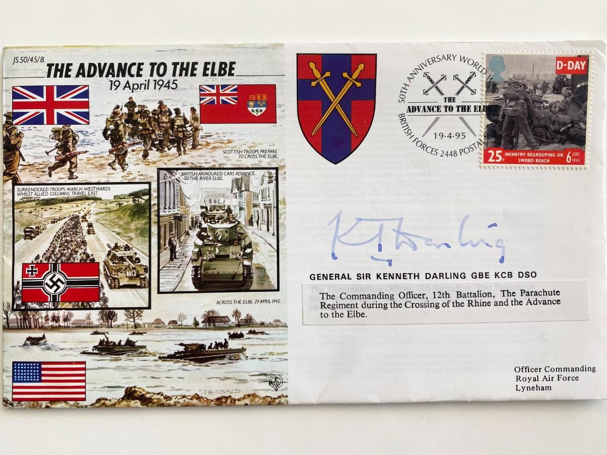 General Kenneth Darling signed 50th Anniversary WW2 Cover JS50/45/8 The ...