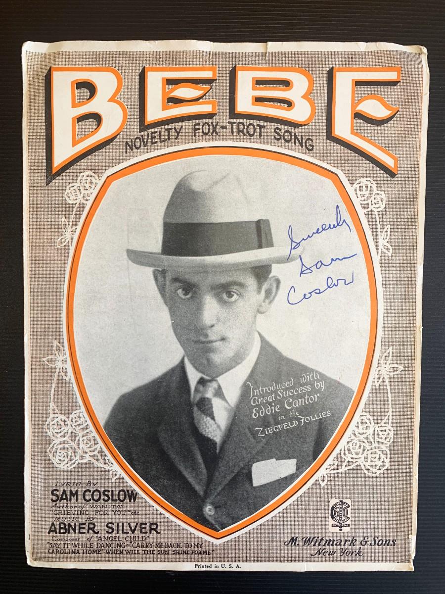 Sam Coslow Signed Sheet Music | EstateSales.org