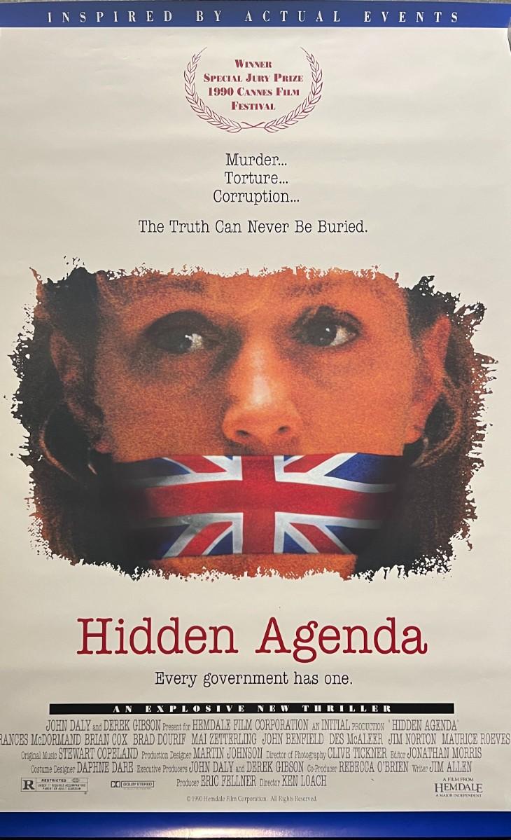 Hidden Agenda 1990 original movie poster | EstateSales.org
