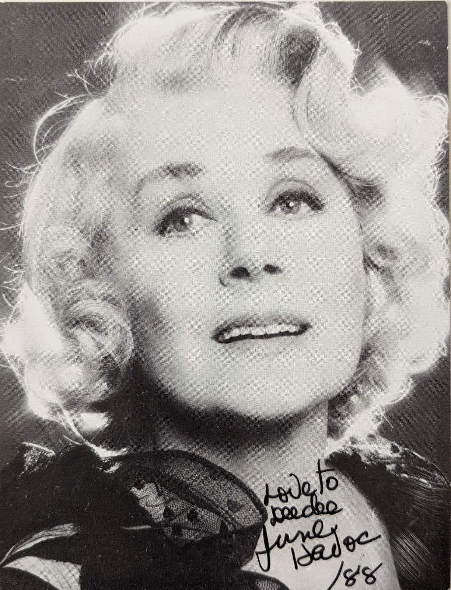 June Havoc signed photo card | EstateSales.org