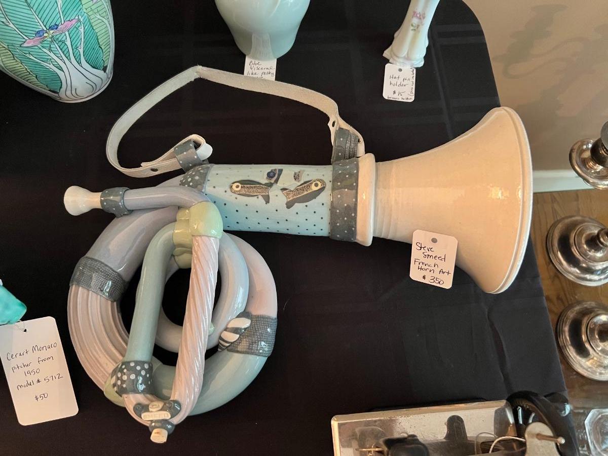 Steve Smeed French Horn Ceramic Art | EstateSales.org