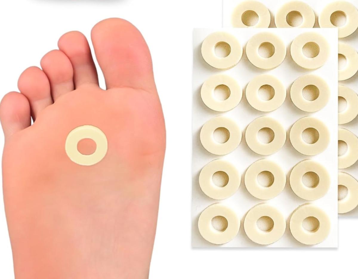 60-Pack Callus Cushions, Round Corn Pads, Foam Padding with Self-Stick ...