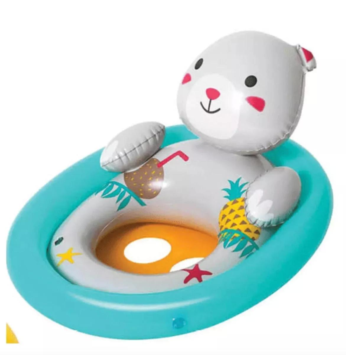 Gray Kitty Cat Baby 0-12mo Water Sun & Fun Inflatable Vinyl Pool Float ...