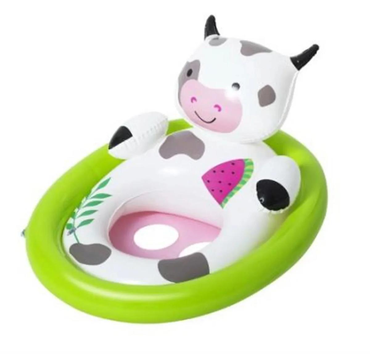 Black & White Cow Baby 0-12mo Water Sun & Fun Inflatable Vinyl Pool ...