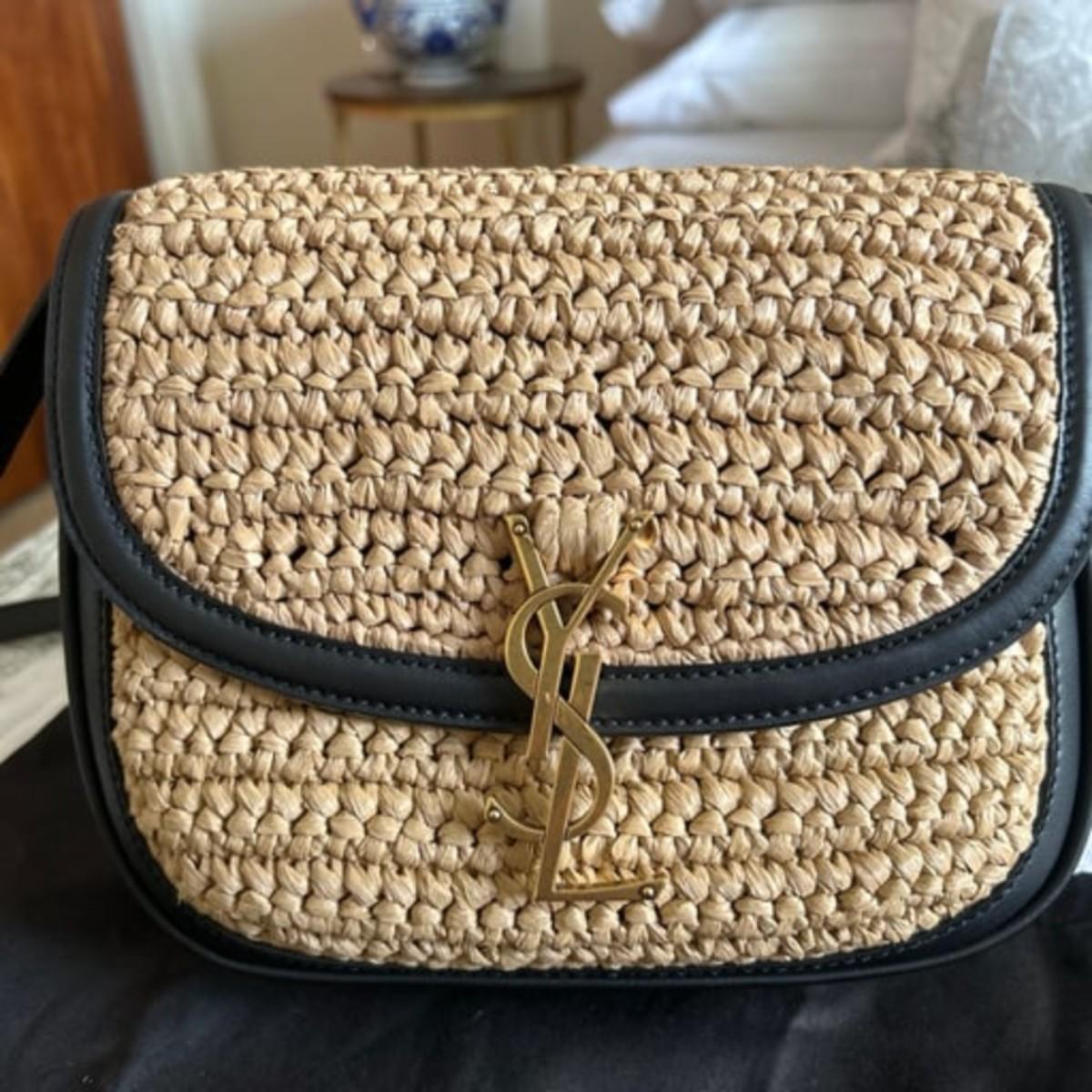 YSL Kaia Raffia and Leather Shoulder Bag | EstateSales.org