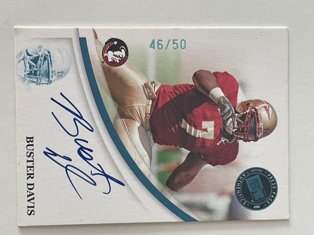 Buster Davis signed autograph card | EstateSales.org